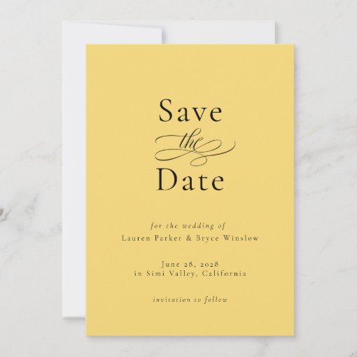 Simple Minimal Elegant Wedding Save the Date Invitation | Zazzle