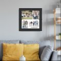 Simple minimal Family Collage 4 photos and text Framed Art | Zazzle