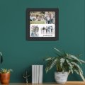 Simple minimal Family Collage 4 photos and text Framed Art | Zazzle