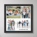 Simple minimal Family Collage 4 photos and text Framed Art | Zazzle
