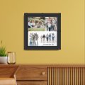 Simple minimal Family Collage 4 photos and text Framed Art | Zazzle