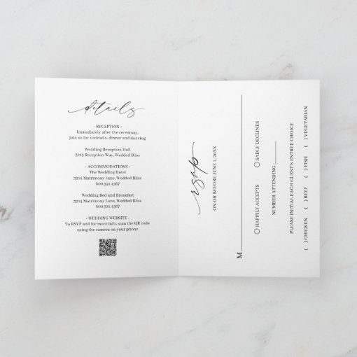 Simple Minimal Formal Traditional Classic Wedding Invitation | Zazzle