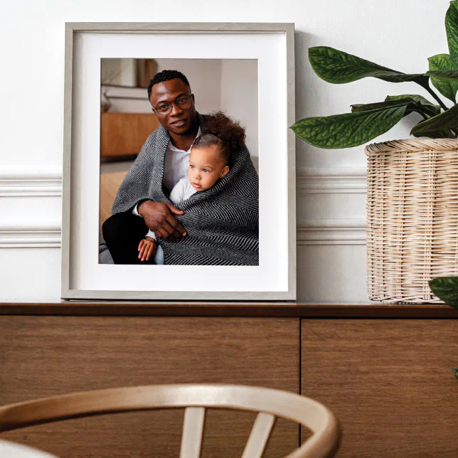 Simple Minimal Full Custom Photo Keepsake Poster | Zazzle