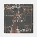 Simple Minimal Love and Thanks Photo Magnet | Zazzle