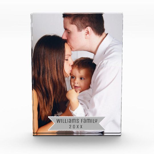 Simple Minimal Modern Custom Family Photo and Name | Zazzle.com