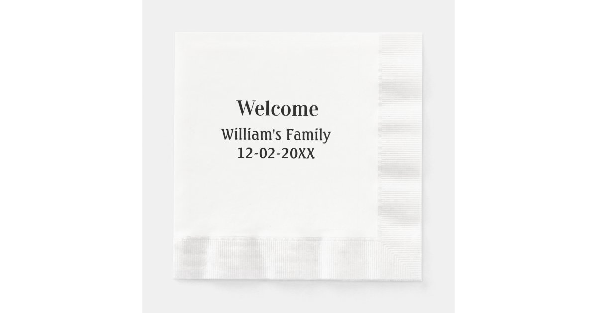simple minimal monogram logo personalized baking napkins | Zazzle