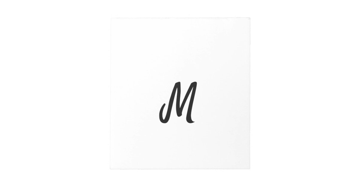 simple minimal monogram logo personalized baking notepad | Zazzle