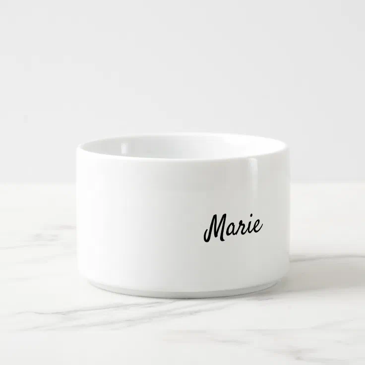 simple minimal monogram logo personalized bowl | Zazzle