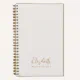 Simple Minimal Neutral Calligraphy Script Name Notebook | Zazzle