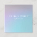 Simple Minimal Pastel Rainbow Purple Turquoise Square Business Card ...
