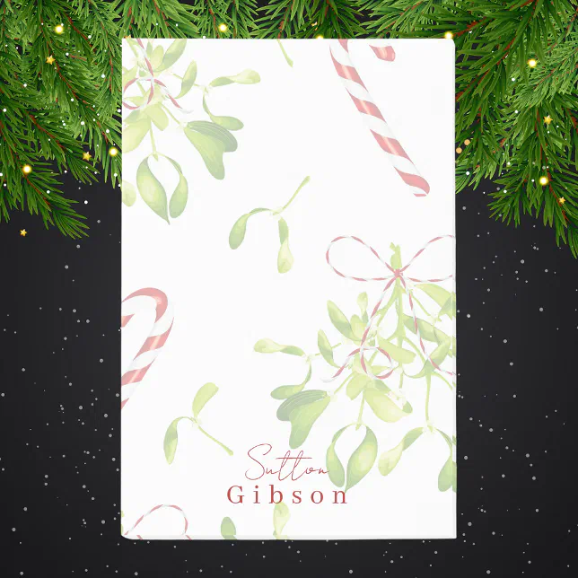Simple Minimal Pretty Holiday Greenery Post-it Notes | Zazzle