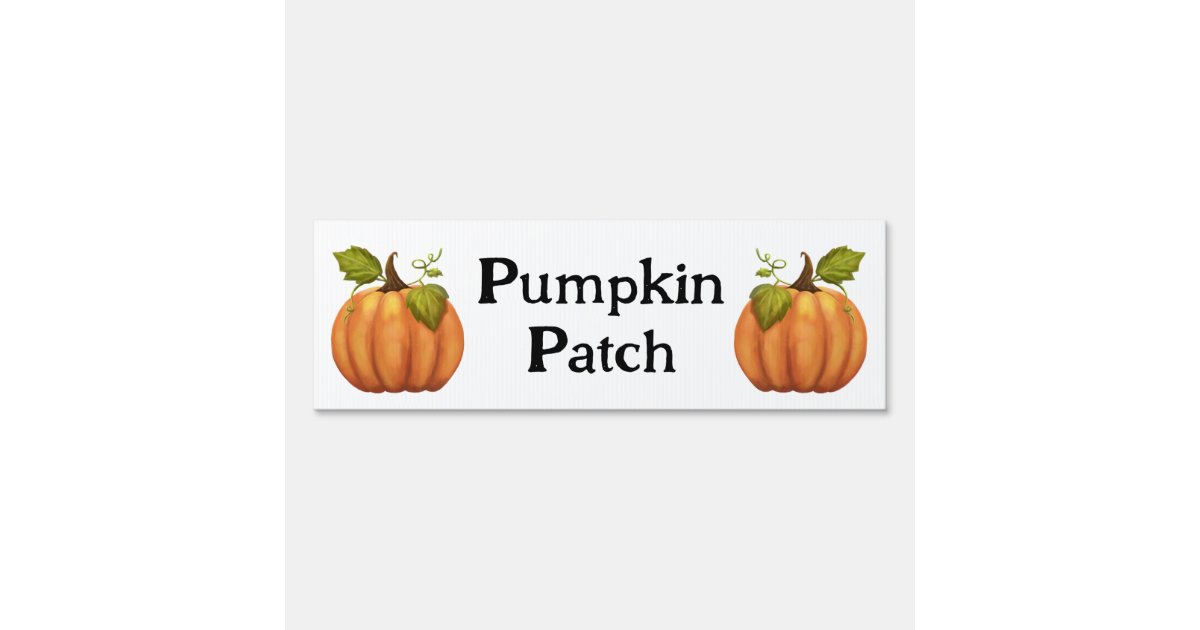 Simple Minimal Pumpkin Patch Sign | Zazzle