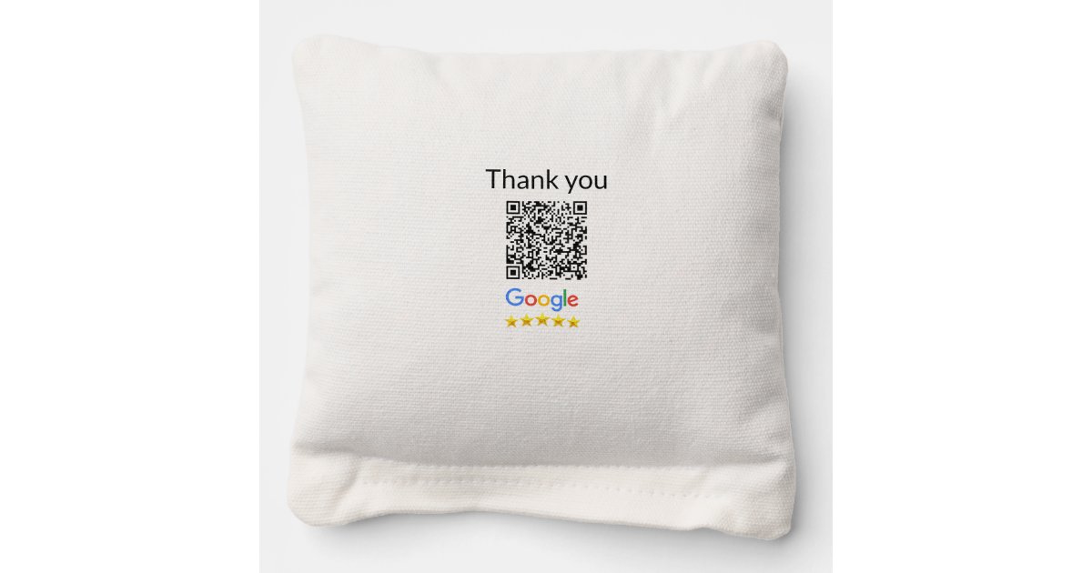 Simple minimal q r code add logo scan code name we cornhole bags | Zazzle