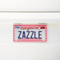 Simple Minimal Red and White Striped License Plate Frame | Zazzle