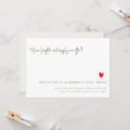 Simple Minimal Red Heart Script Save The Date Card | Zazzle