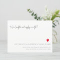 Simple Minimal Red Heart Script Save The Date Card | Zazzle