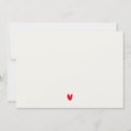 Simple Minimal Red Heart Script Save The Date Card | Zazzle
