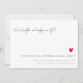 Simple Minimal Red Heart Script Save The Date Card | Zazzle