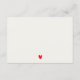 Simple Minimal Red Heart Script Wedding Details Enclosure Card | Zazzle