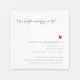 Simple Minimal Red Heart Script Wedding Fun Facts Napkins | Zazzle