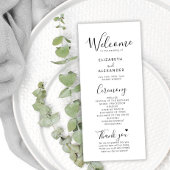 Simple Minimal Script Heart Wedding Ceremony Program | Zazzle