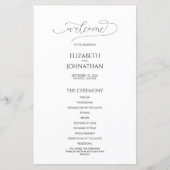 Simple Minimal Script Wedding Program | Zazzle