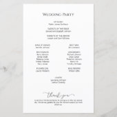 Simple Minimal Script Wedding Program | Zazzle
