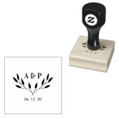 Simple Minimal Wedding Logo / Monogram Stamps | Zazzle