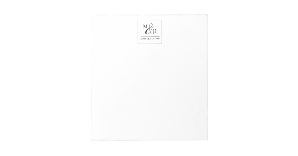 Simple Minimalist Add Your Logo Notepad | Zazzle