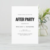 Simple minimalist after party invitation | Zazzle
