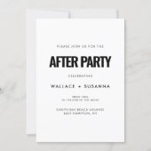 Simple minimalist after party invitation | Zazzle