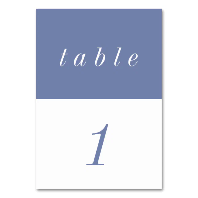 Simple Minimalist AIry Pastel Wedding Table Number | Zazzle