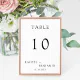Simple Minimalist Black White Wedding Classic Table Number | Zazzle