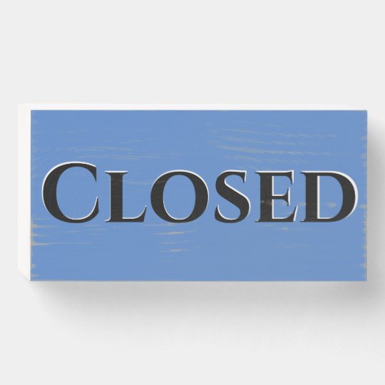 Simple Minimalist Blue and White Rustic Open Wooden Box Sign | Zazzle.com