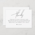 Simple Minimalist Calligraphy Script Thank You Card | Zazzle