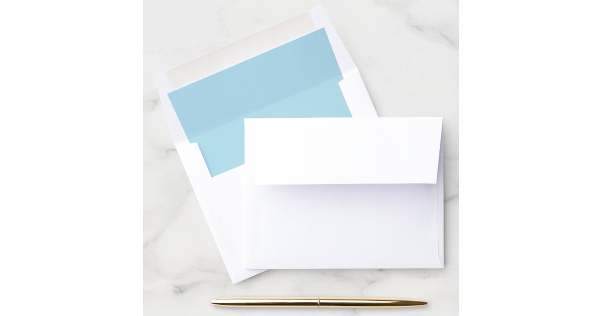 Simple Minimalist Classic Modern Pastel Light Blue Envelope Liner | Zazzle