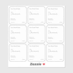 Simple Minimalist Clear Candle Square Sticker | Zazzle