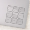 Simple Minimalist Clear Candle Square Sticker | Zazzle