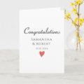 Simple Minimalist Congratulation, Wedding Card | Zazzle