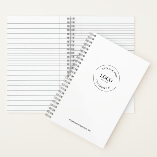 Simple Minimalist Custom Logo Branded journal | Zazzle