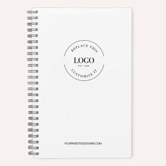 Simple Minimalist Custom Logo Branded journal | Zazzle