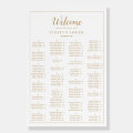 Simple Minimalist|Gold Frame Seating Chart Foam Board | Zazzle