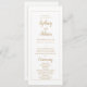 Simple Minimalist|Gold Frame Wedding Program | Zazzle