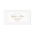 Simple Minimalist|Gold RSVP Frame Address Label | Zazzle