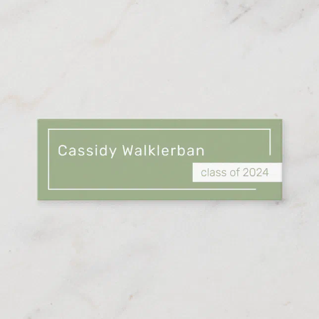 Simple Minimalist Graduate Graduation Name Calling Card | Zazzle