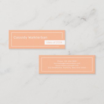 Simple Minimalist Graduate Graduation Name Calling Card | Zazzle