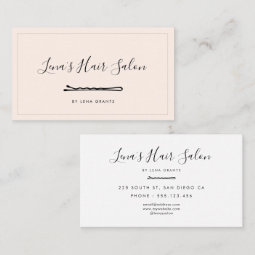 Simple minimalist Hairpin Hair stylist Business Card | Zazzle