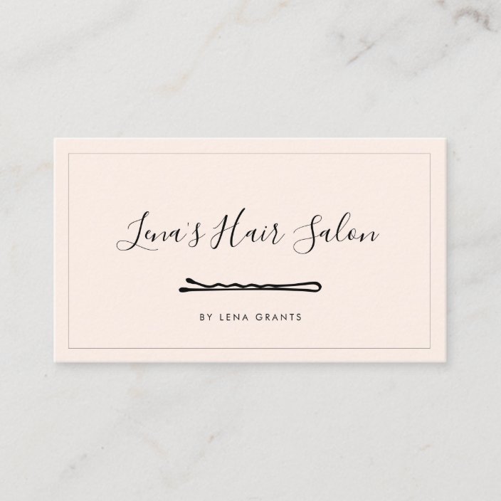Simple minimalist Hairpin Hair stylist Business Card | Zazzle.com