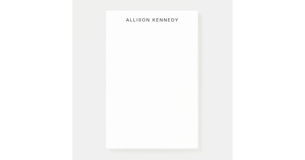 Simple Minimalist Modern Elegant Basic Black Gray Post-it Notes | Zazzle
