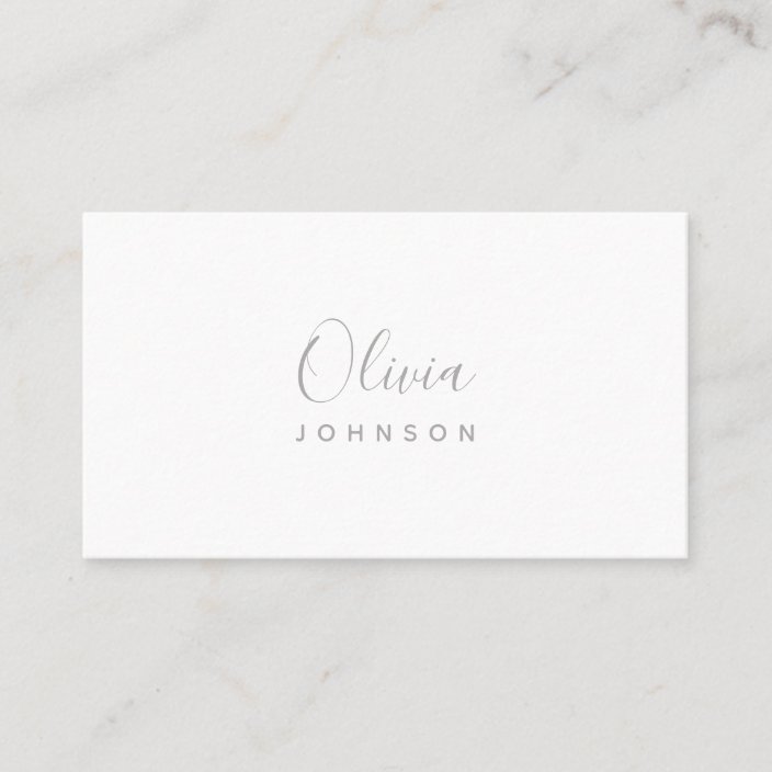 Simple Minimalist Modern Elegant Business Card | Zazzle.com